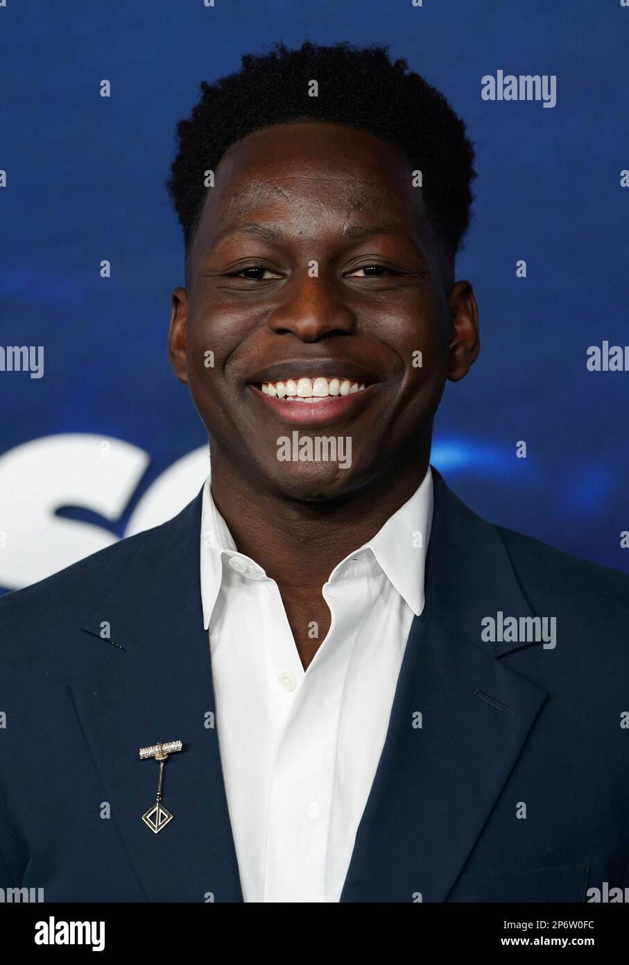 Toheeb Jimoh arrives at the season three premiere of "Ted Lasso" on ...