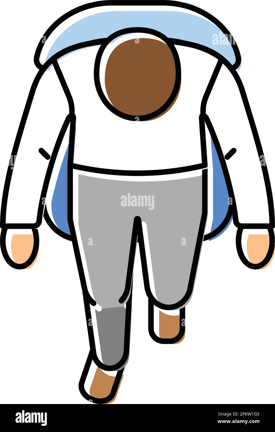 people sitting on a chair top view color icon vector illustration Stock ...