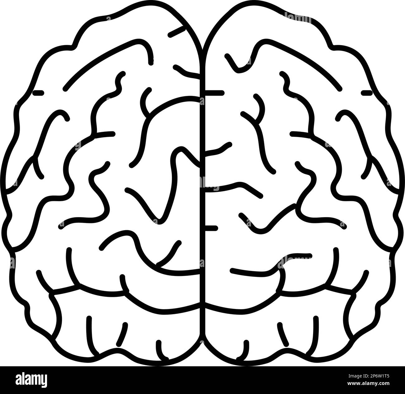 brain human line icon vector illustration Stock Vector Image & Art - Alamy