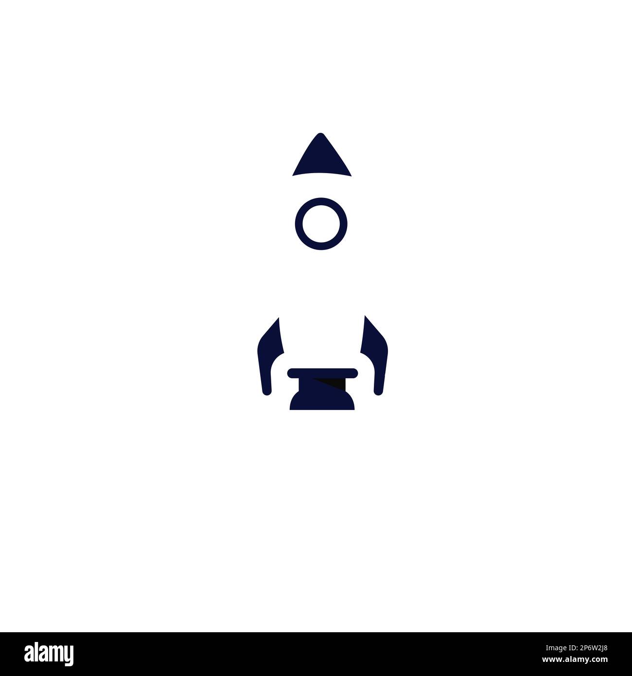 Vector bright color illustration with rocket. Exploration of space ...