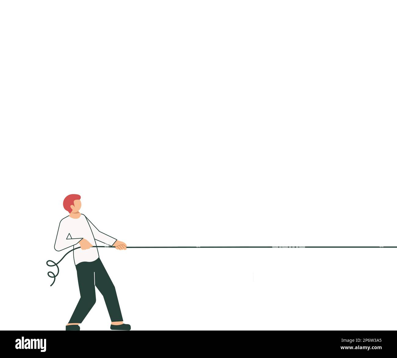 Pulling a wire Stock Vector Images - Alamy