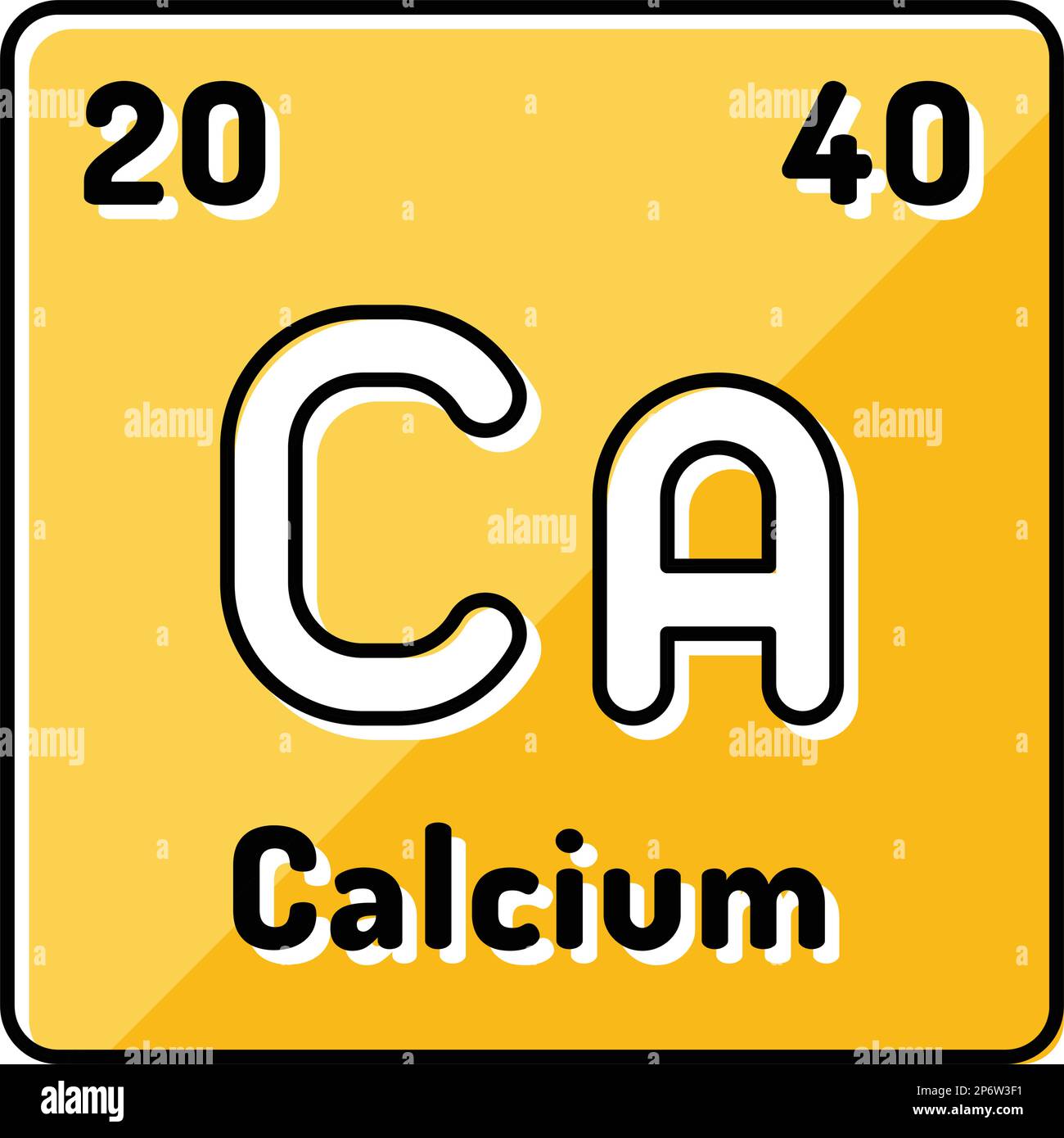 calcium chemical element color icon vector illustration Stock Vector ...