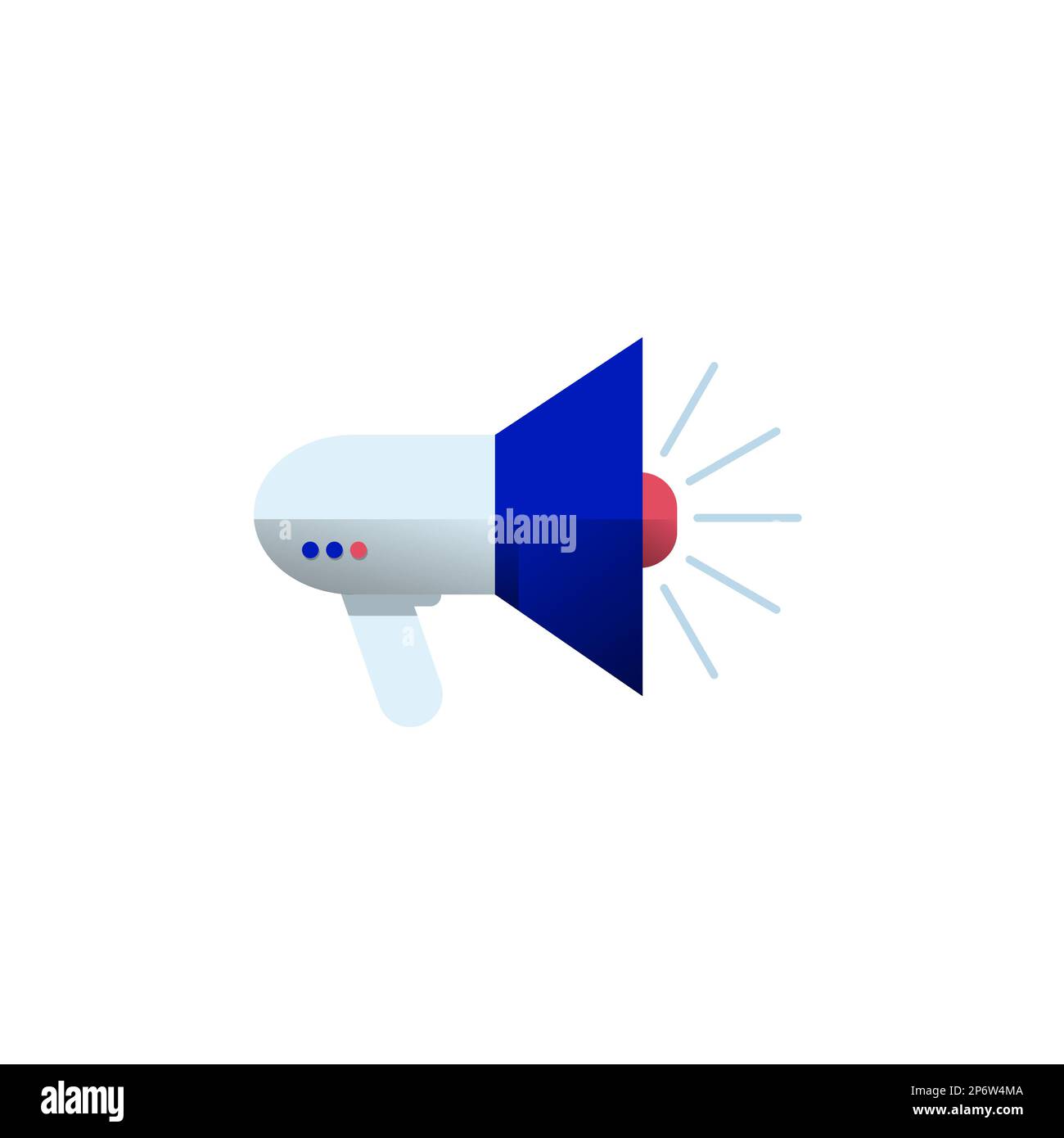 Illustration Of A Loud Megaphone Making New Wonderful Announcement To ...