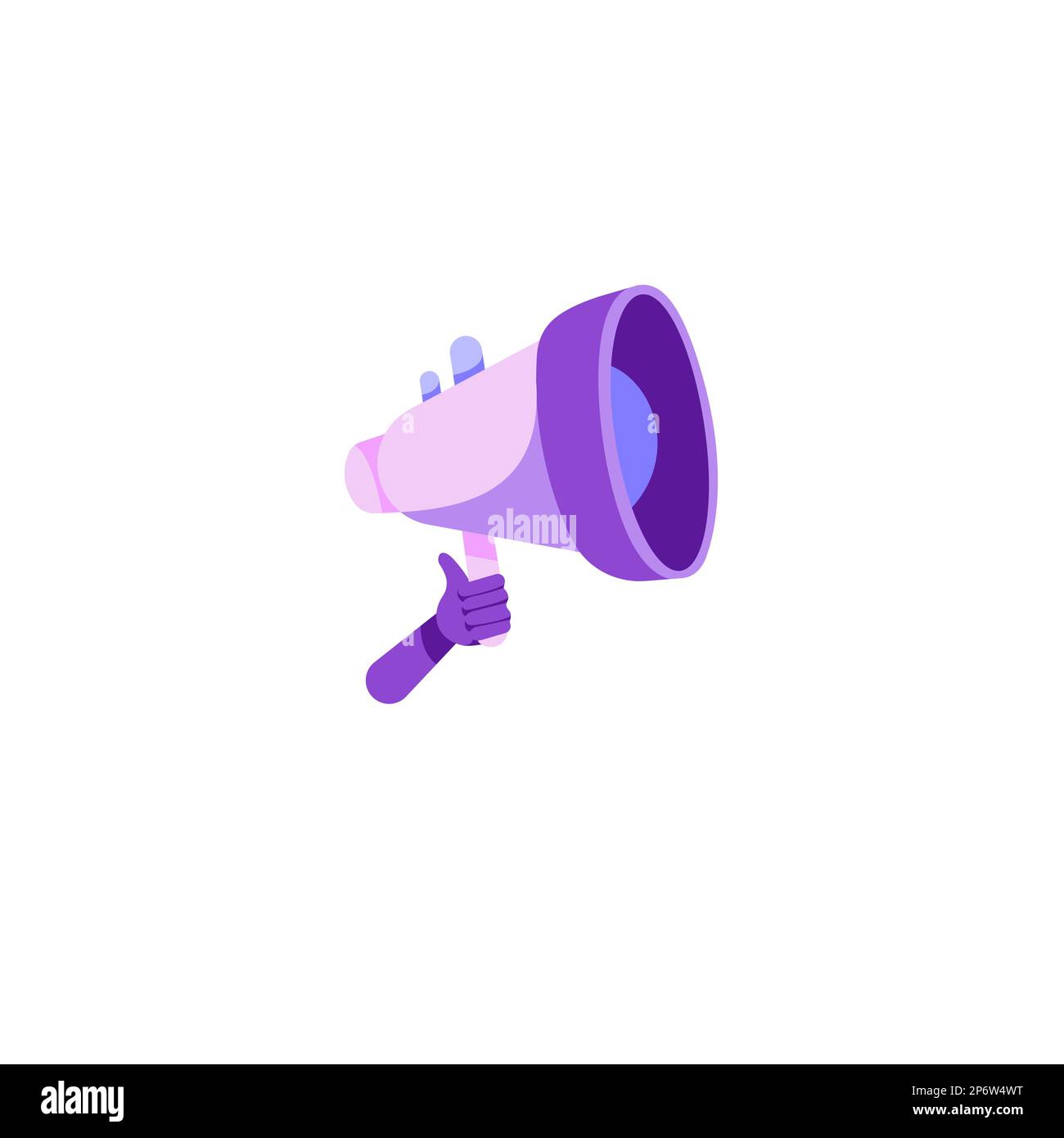 Hand Holding A Megaphones Drawing Making Loud New Announcement To The ...