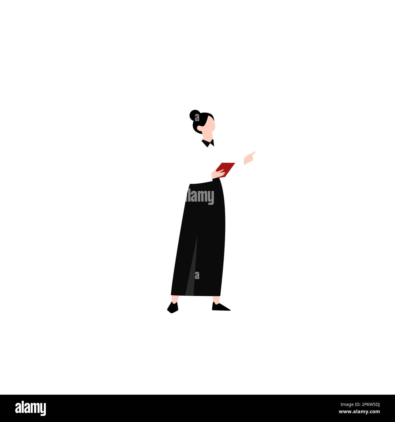 Image businesswoman holding message Stock Vector Images - Alamy