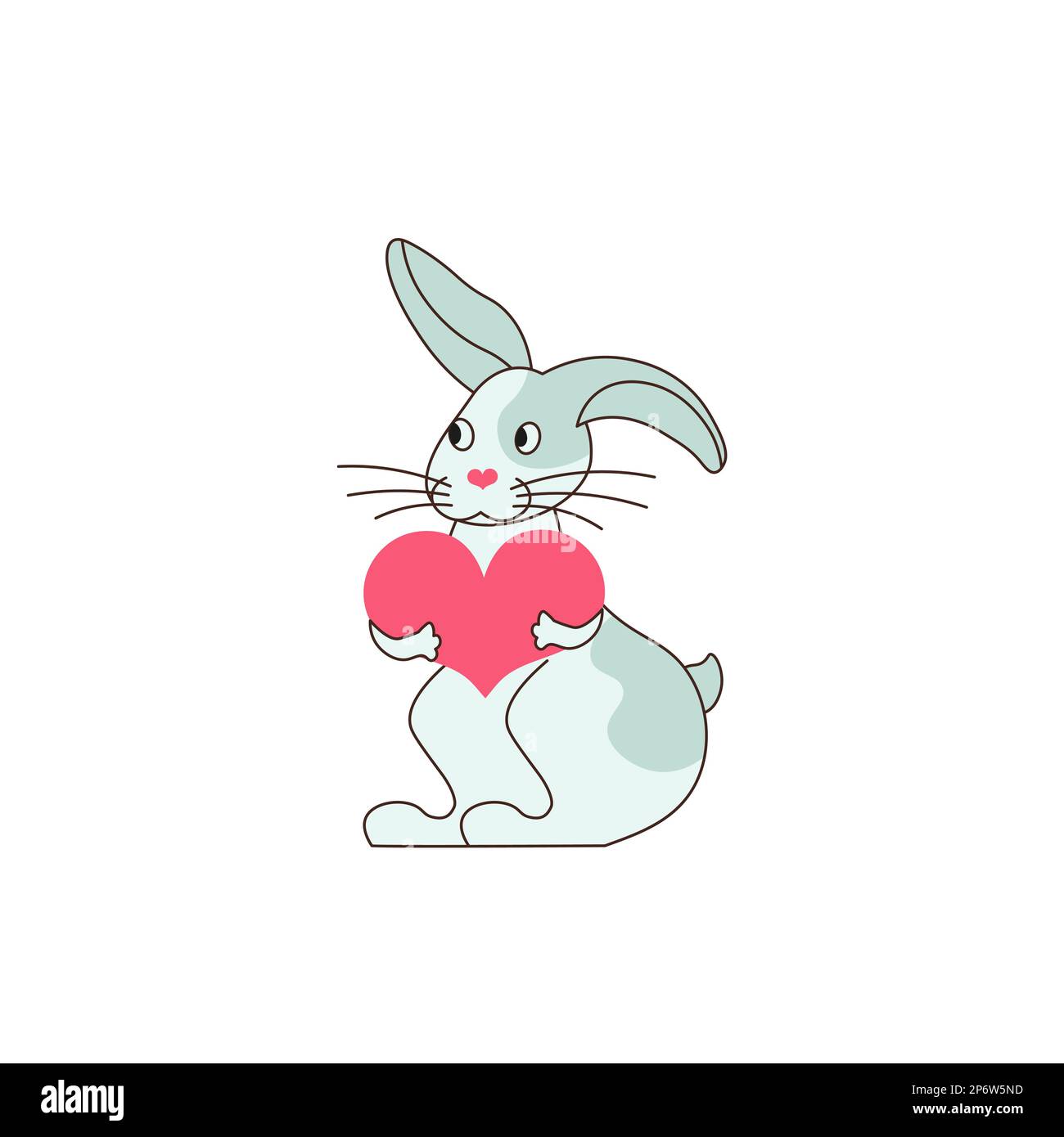 Vector illustration with different animals. Main object in white ...