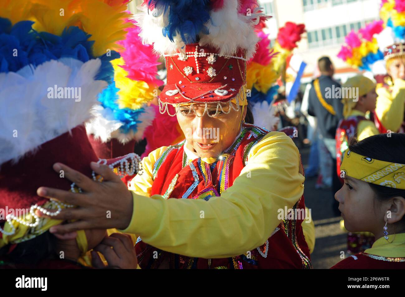 Matachines, or Mexican religious dancers, get ready to dance in the Our ...