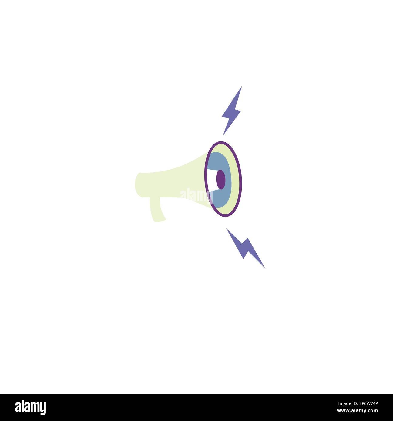 Illustration Of A Loud Megaphone Making New Wonderful Announcement To ...