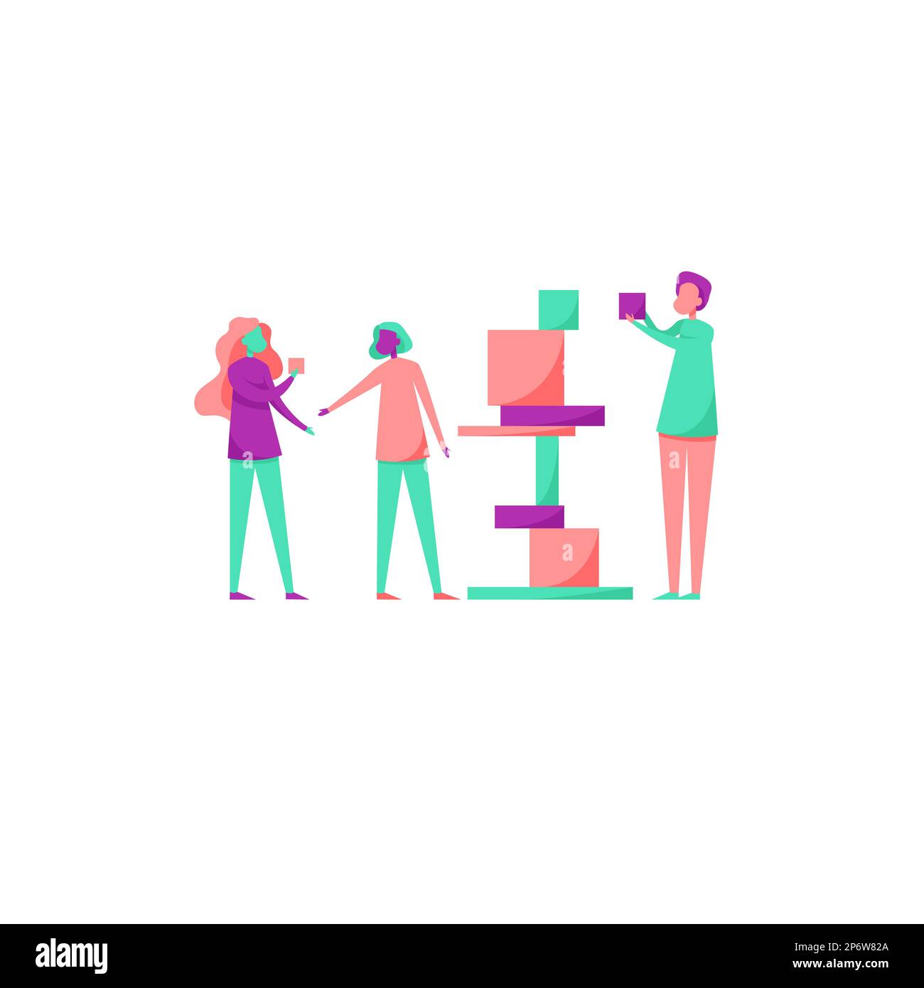 People talking about important things. Colleagues discussing agenda and ...