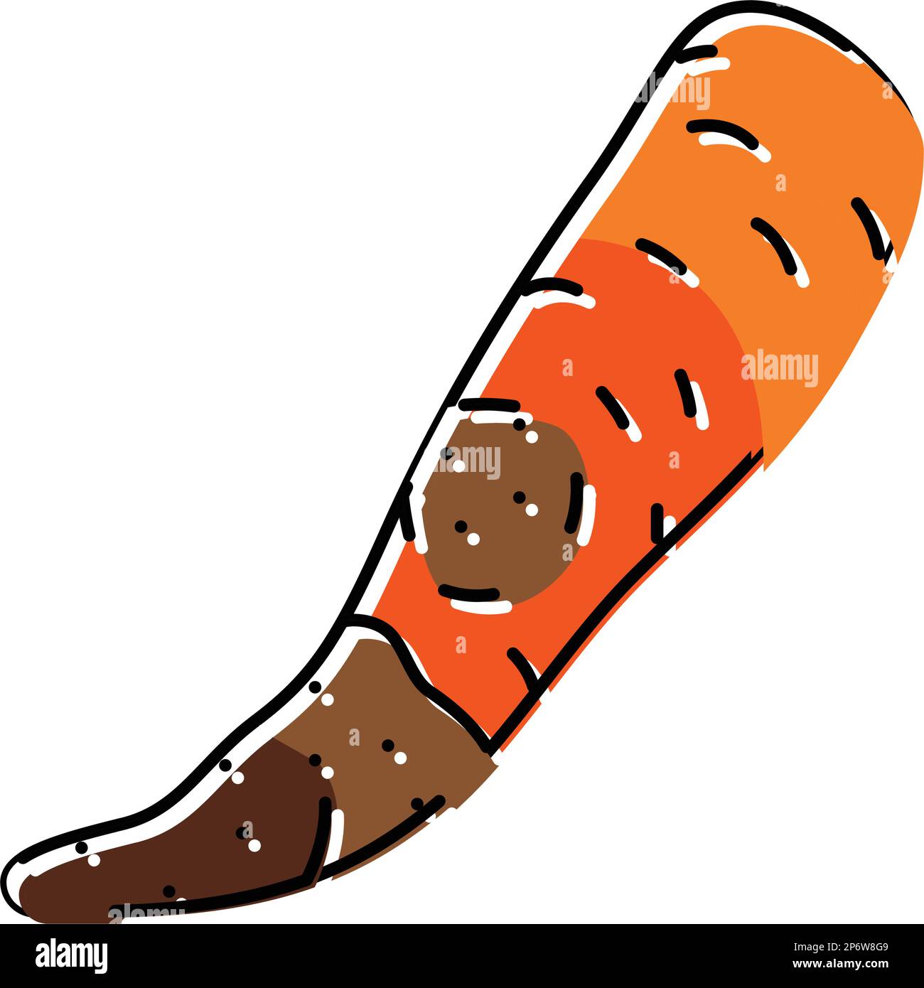 carrot rotten food color icon vector illustration Stock Vector Image ...