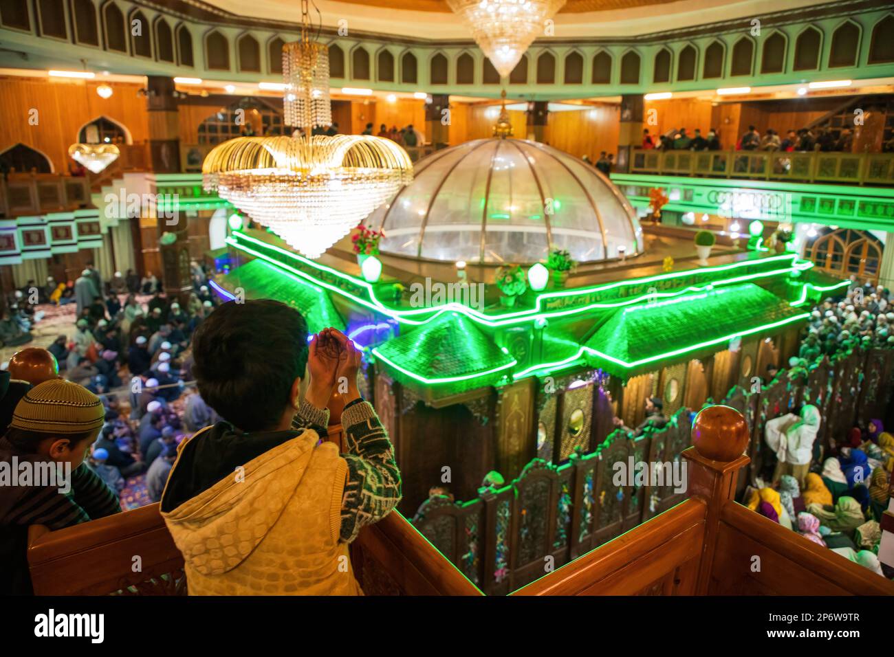 Srinagar, India. 06th Mar, 2023. A Muslim boy seen making supplications ...