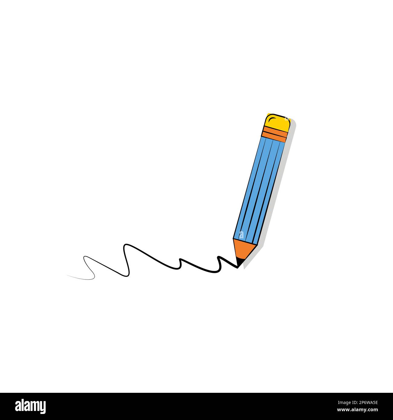Vector illustration with school and office supplise laing on desk ...