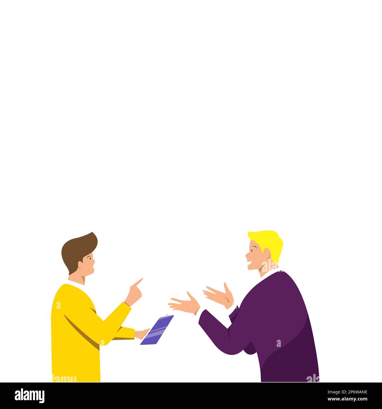 People talking about important things. Colleagues discussing agenda and ...