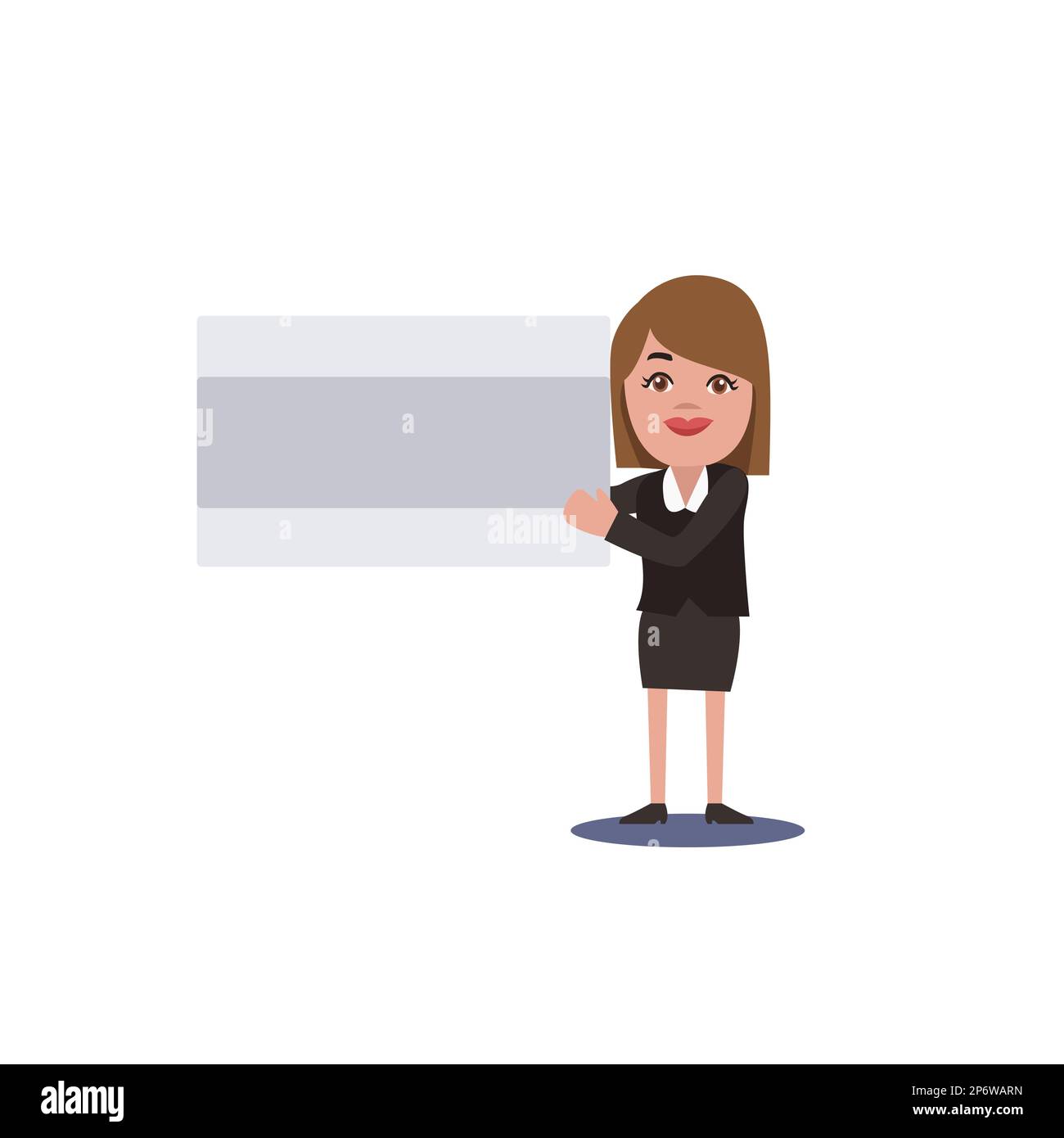 Cartoon showing businesswoman looking office Cut Out Stock Images ...