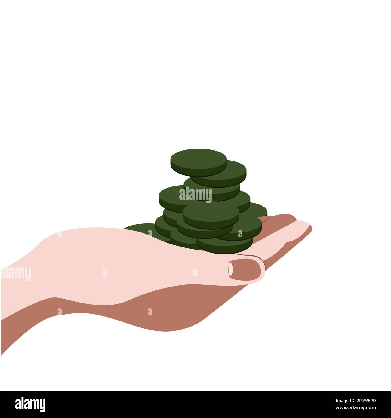 Single vector main object without background. Money and coins. Bag with ...