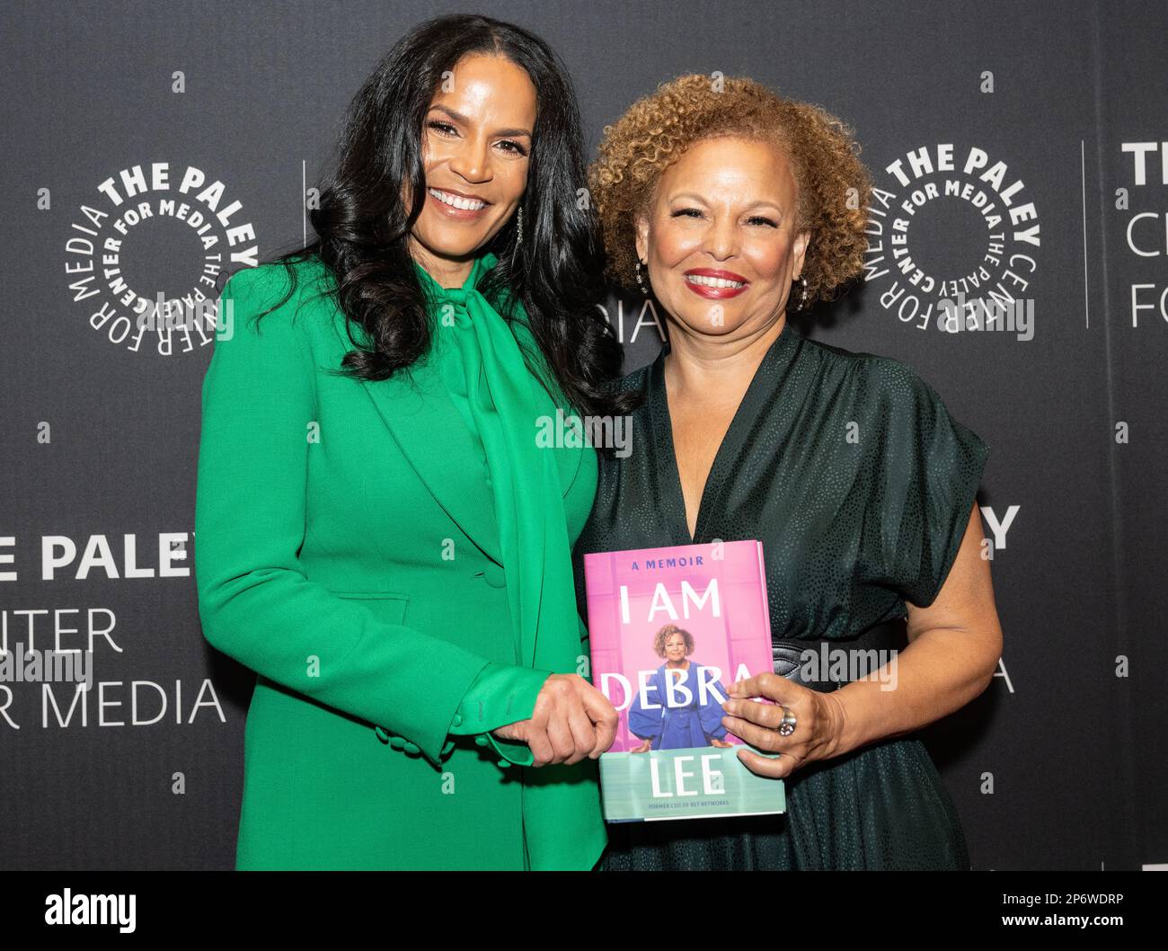 Crystal McCrary and Debra Lee pose before presentation of memoir 'I am ...