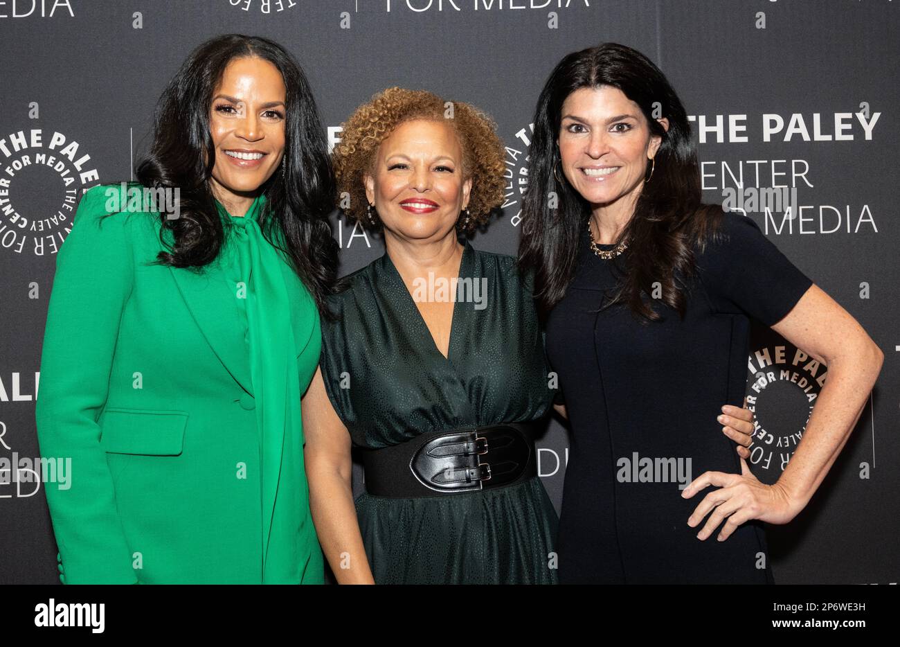 Crystal McCrary, Debra Lee and Maureen Reidy pose before presentation ...