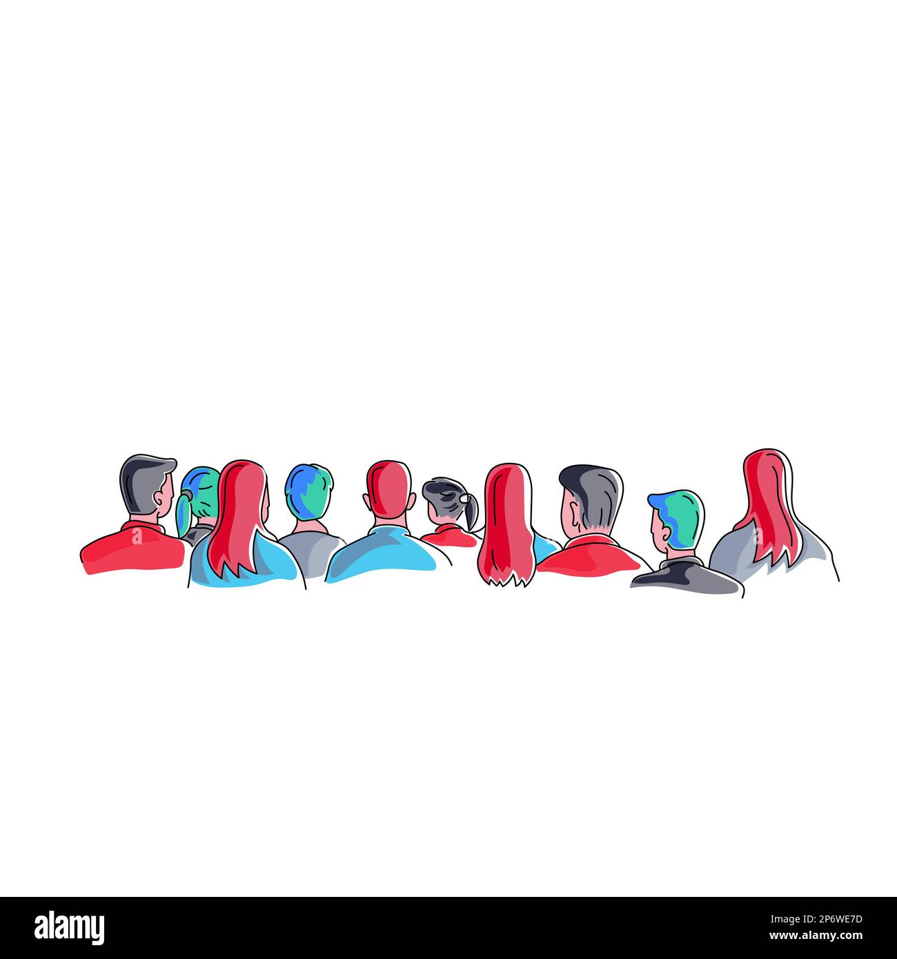 People talking about important things. Colleagues discussing agenda and ...