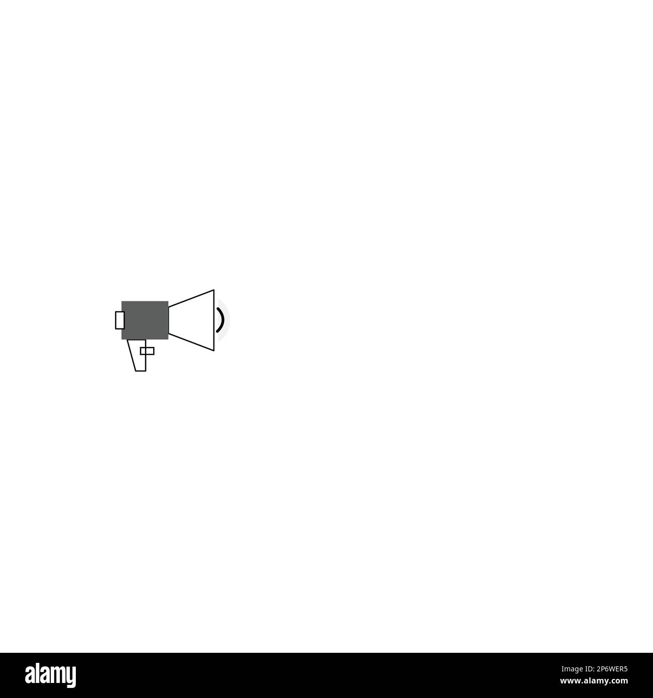 Illustration Of A Loud Megaphone Making New Wonderful Announcement To ...