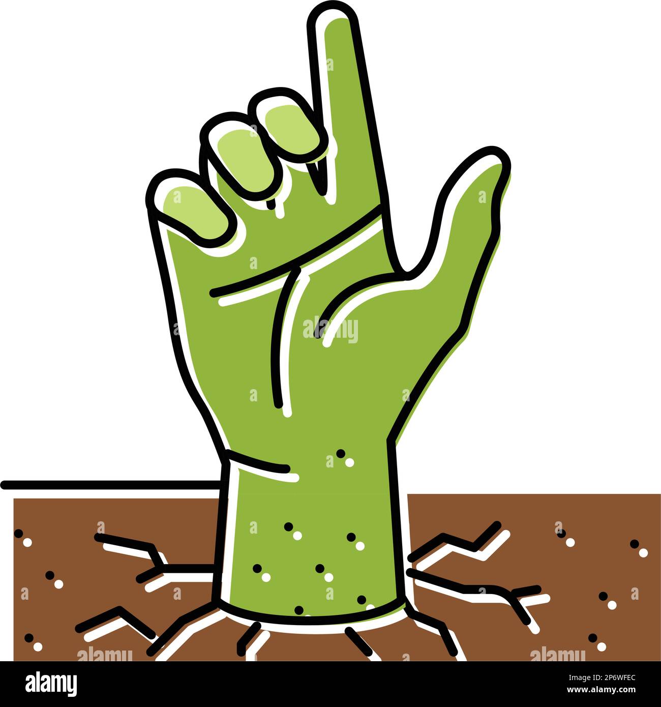hand corpse zombie color icon vector illustration Stock Vector Image ...
