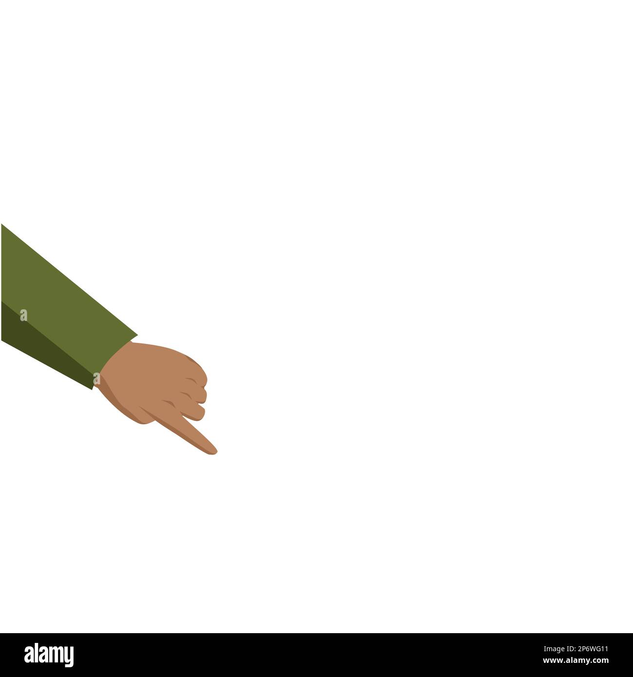 Two Hands holding object. Finger pointing up and down. Handshake. Single main vector ...