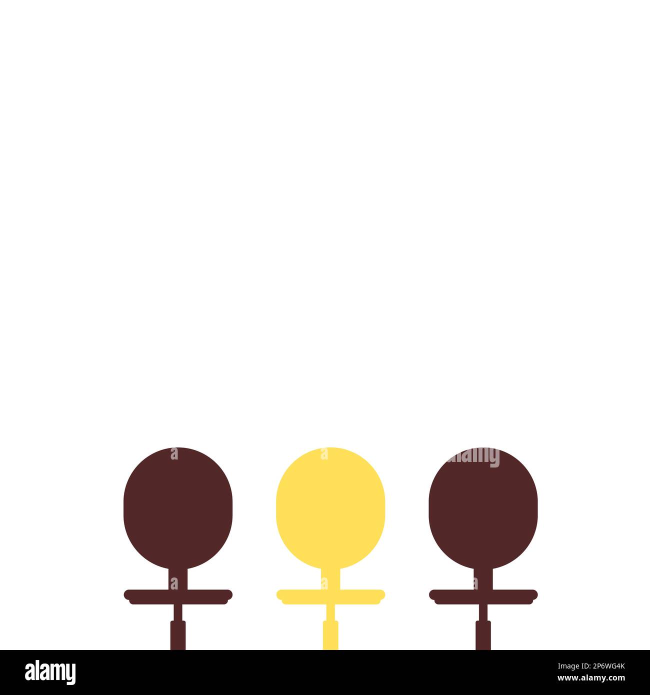 Vector illustration with school and office supplise laing on desk ...