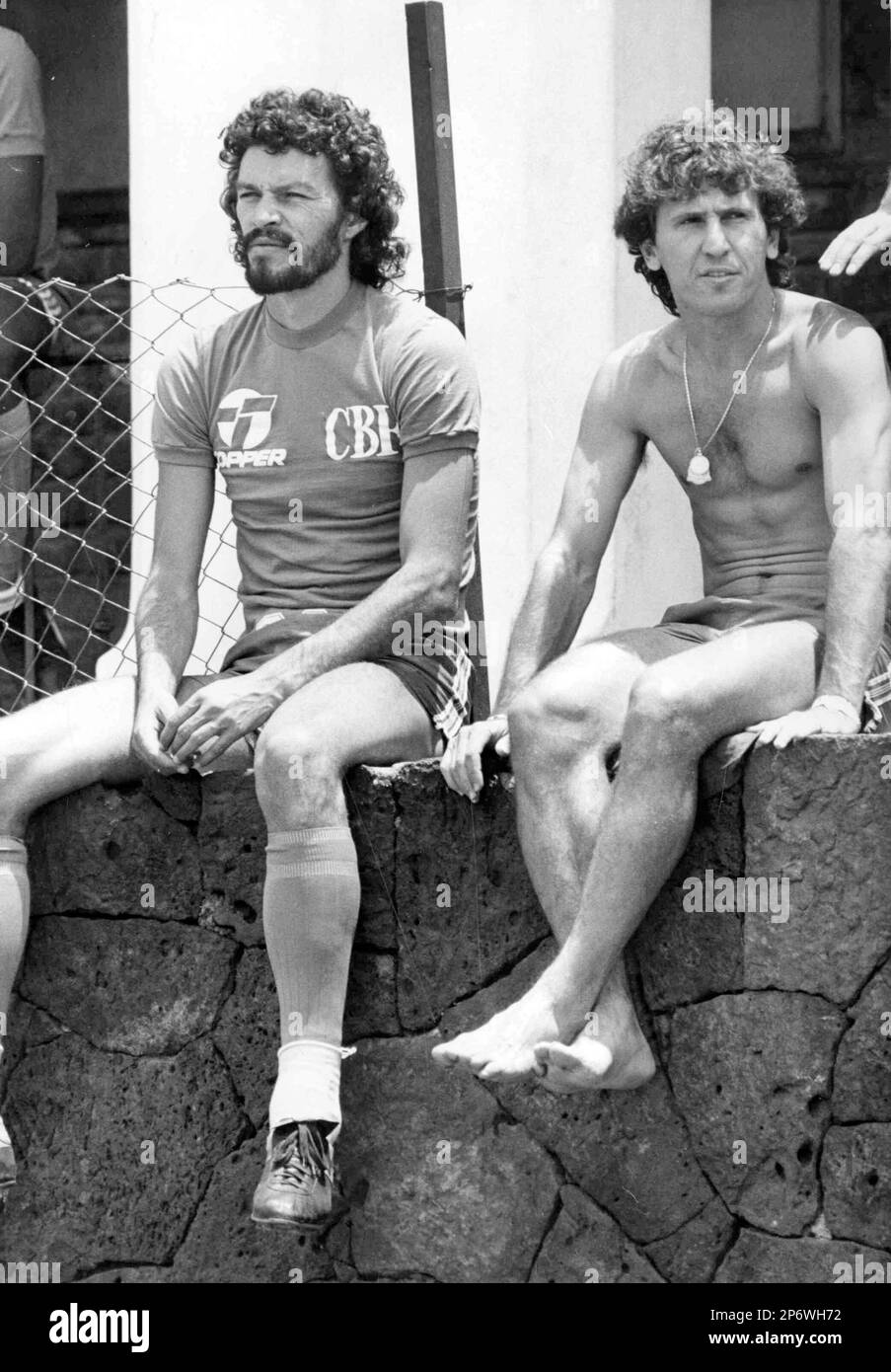 FILE.- This May 18, 1986 file photo show Brazilian soccer players ...