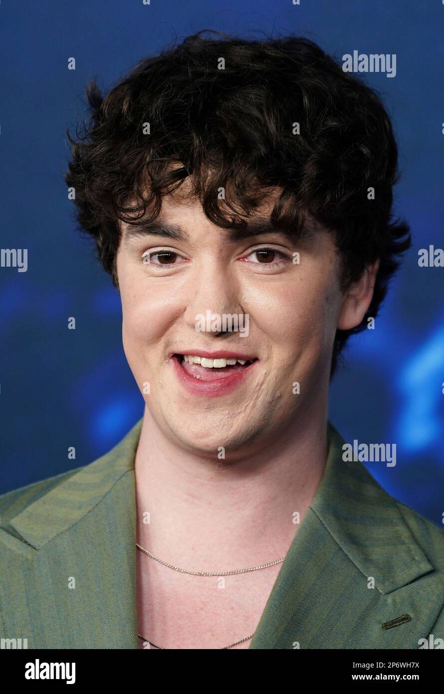 Charlie Hiscock arrives at the season three premiere of "Ted Lasso" on ...