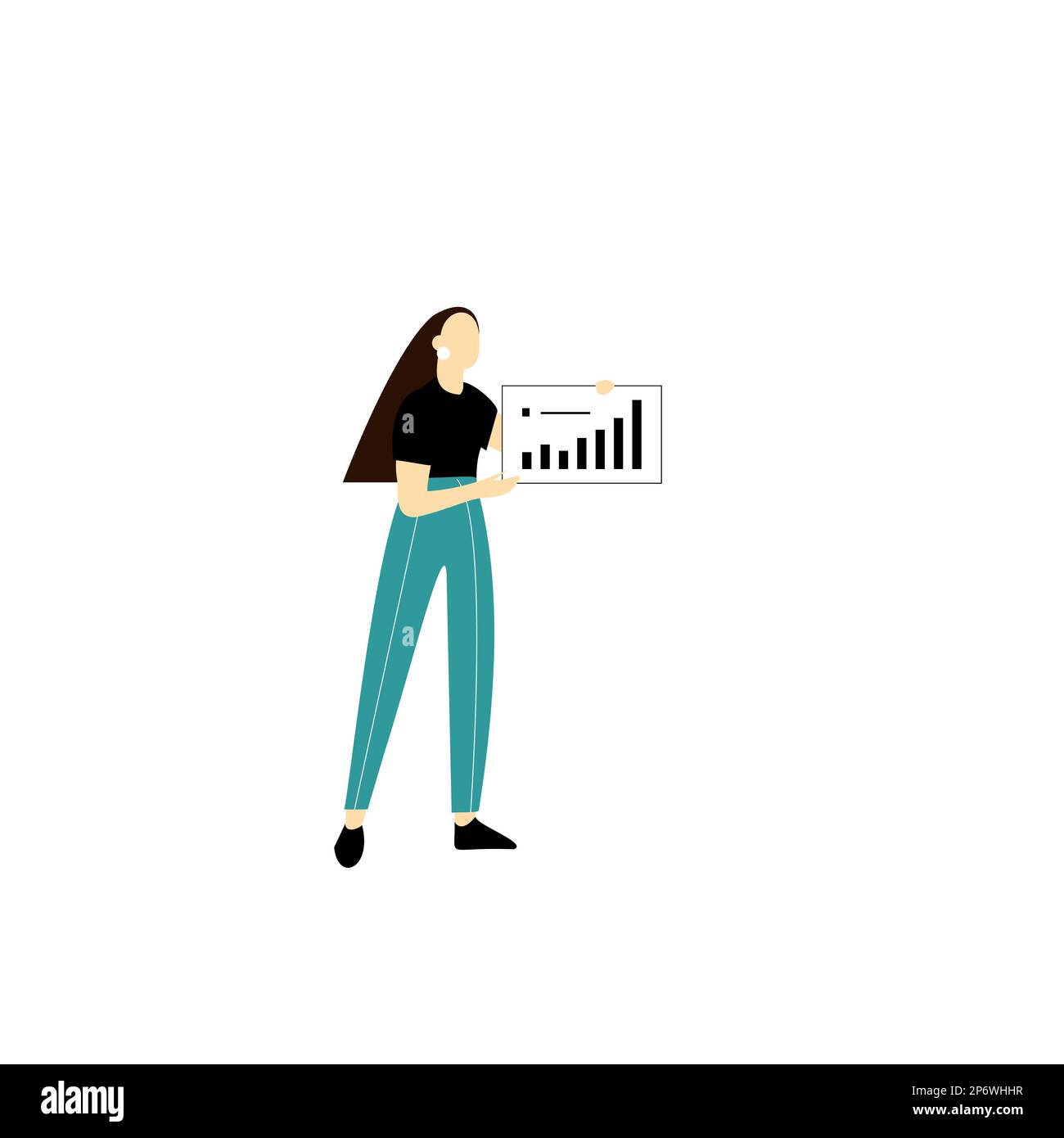 Woman presentation graphs Cut Out Stock Images & Pictures - Alamy