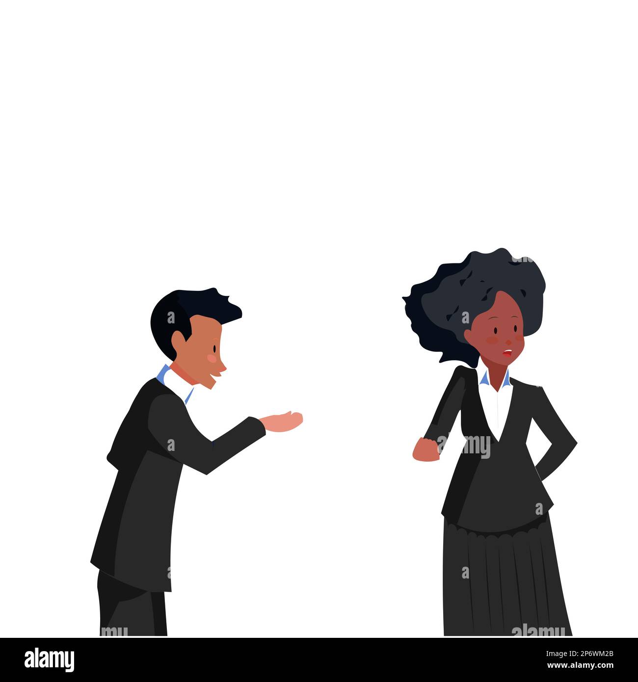 People talking about important things. Colleagues discussing agenda and ...