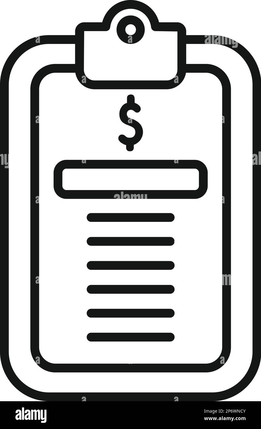 Compensation board icon outline vector. Bank pay. Reward support Stock ...