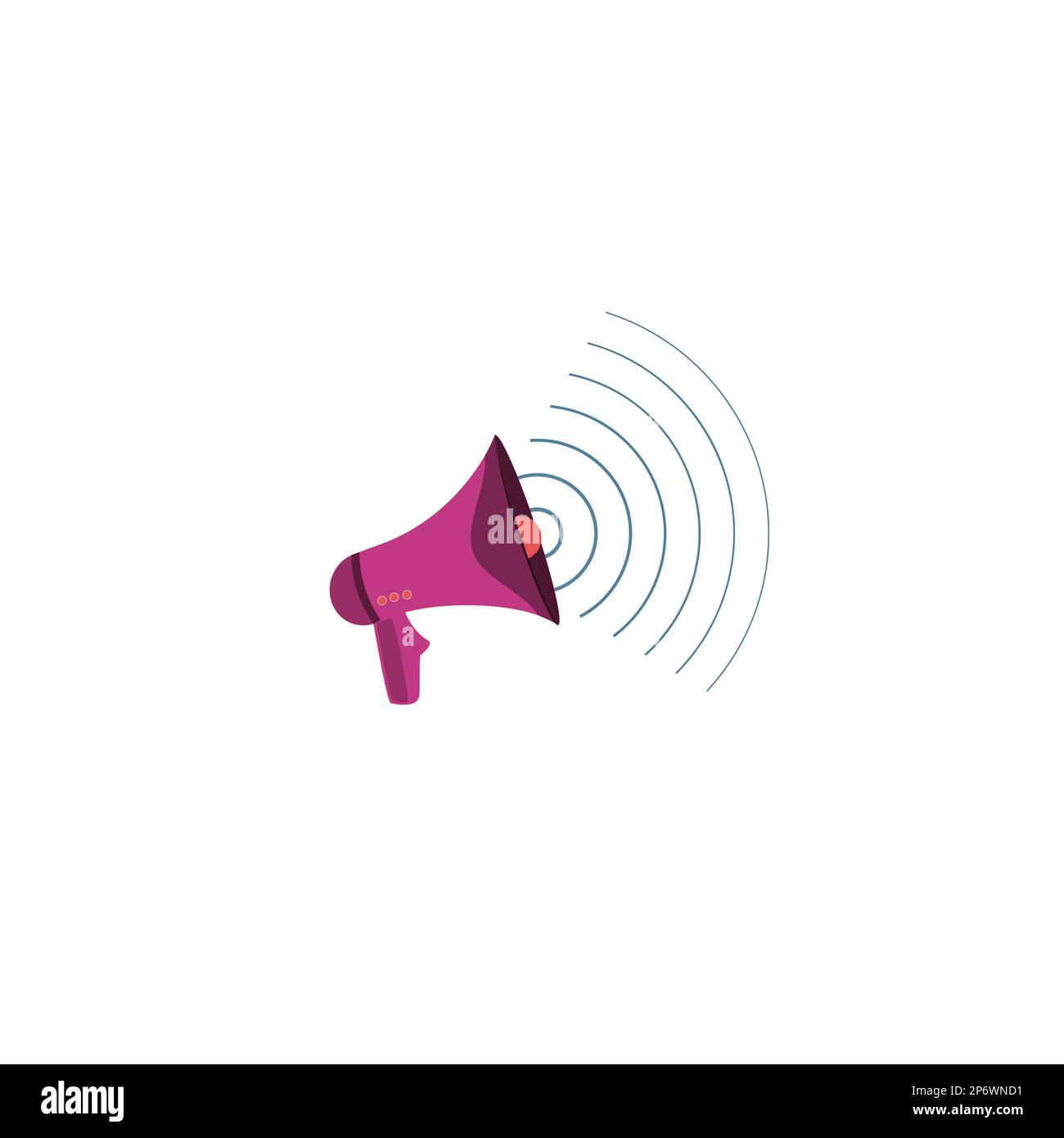 Illustration Of A Loud Megaphone Making New Wonderful Announcement To ...