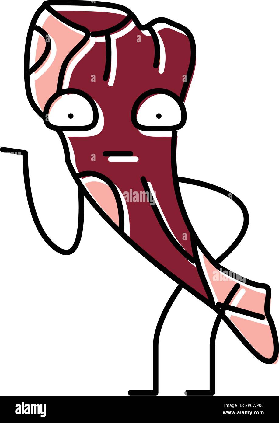 mutton meat character color icon vector illustration Stock Vector Image ...