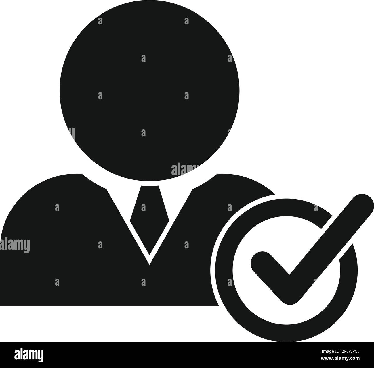 Approved manager icon simple vector. Human person. Teamwork staff Stock ...