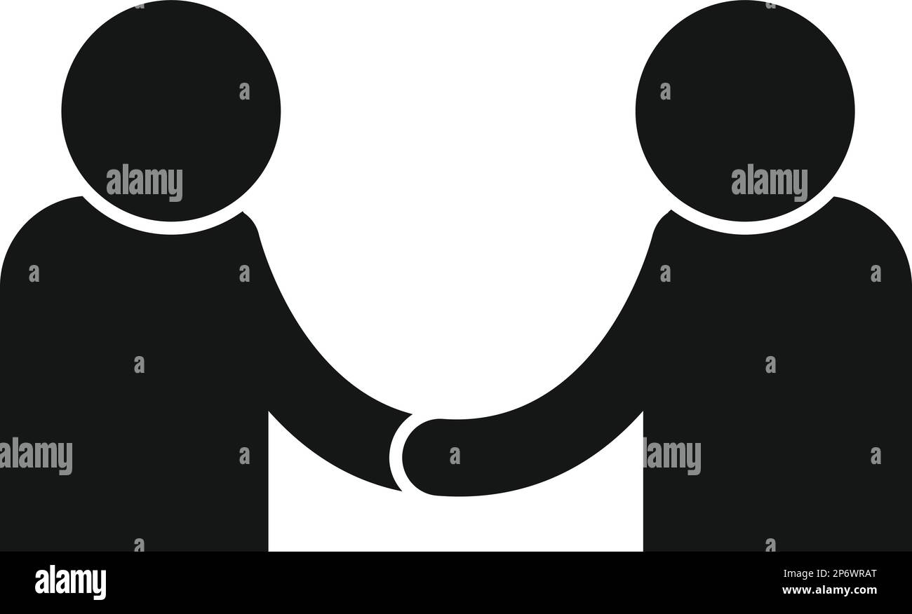 Business handshake icon simple vector. Human work. Team job Stock ...
