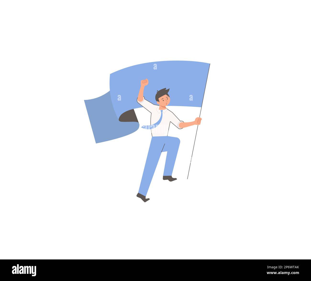 Gentleman In Suit Climbing Stairs Running Forward Success Reaching ...