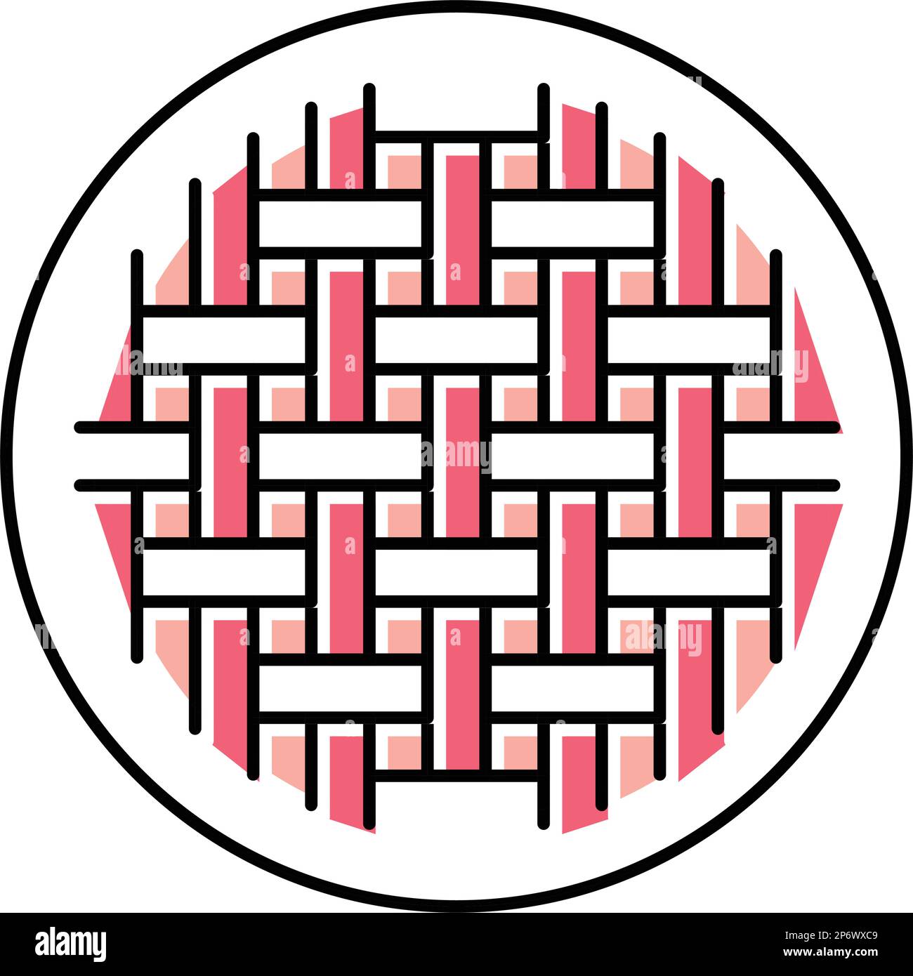 plain weave fabric material color icon vector illustration Stock Vector ...