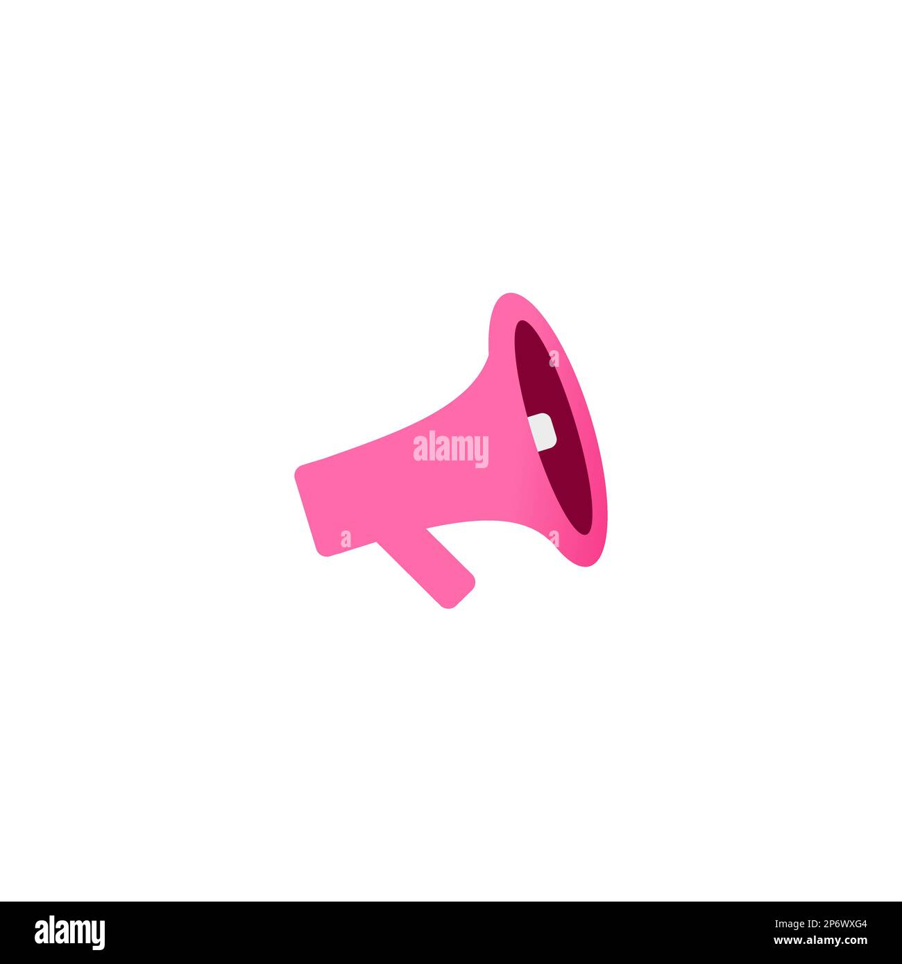 Illustration Of A Megaphone Making Fast New Announcement. Bullhorn ...