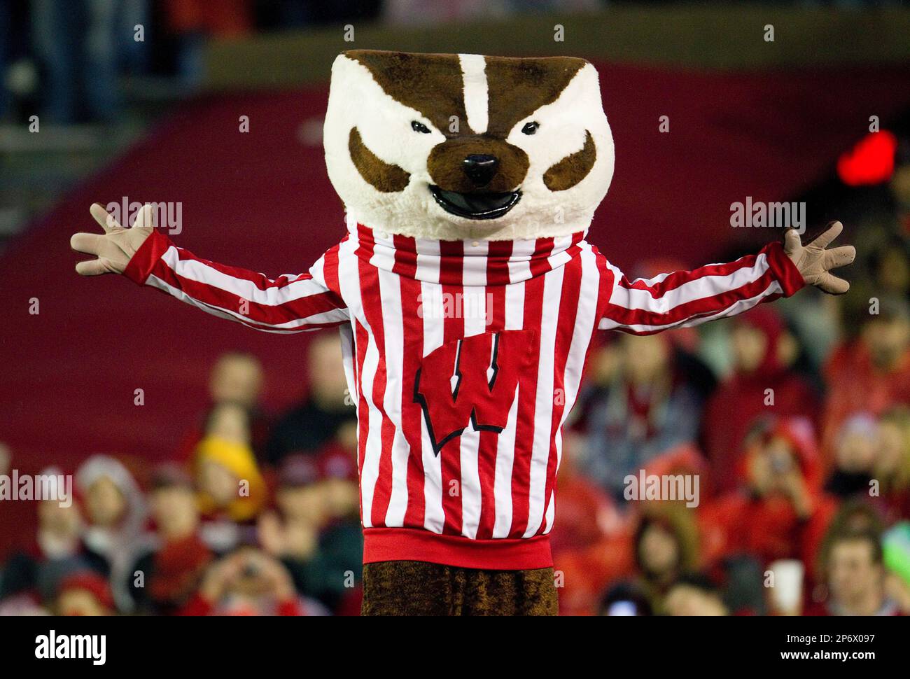 Wisconsin Badgers mascot Bucky Badger during an NCAA Big Ten Conference ...