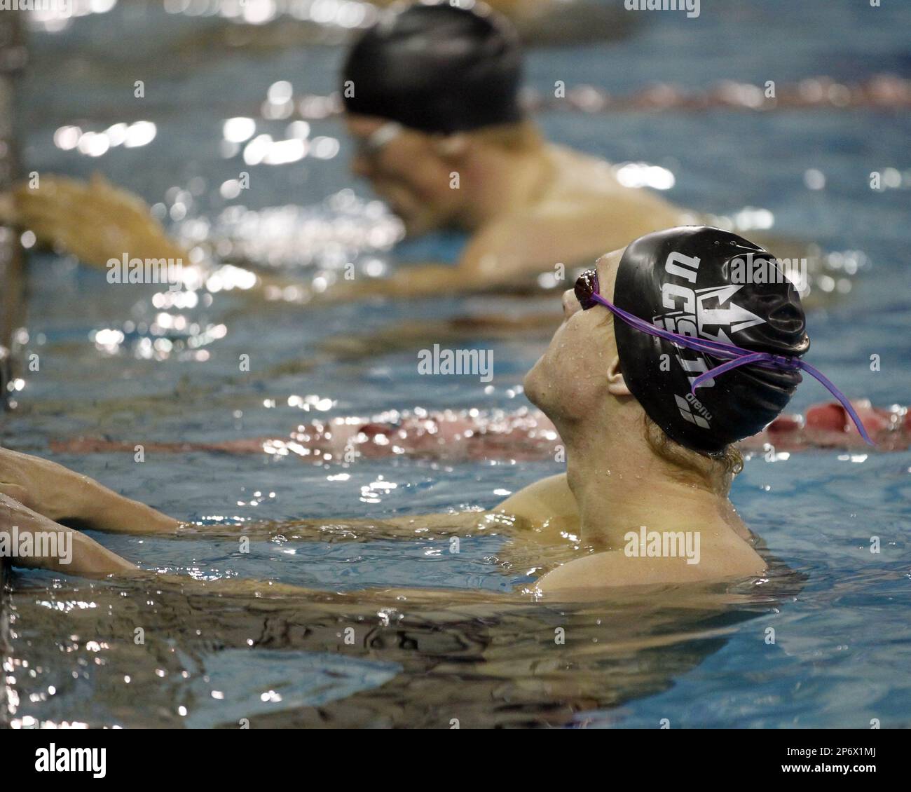 Martin Vanek (UCSD-SI) swims in the mens 200 yard backstroke final at ...