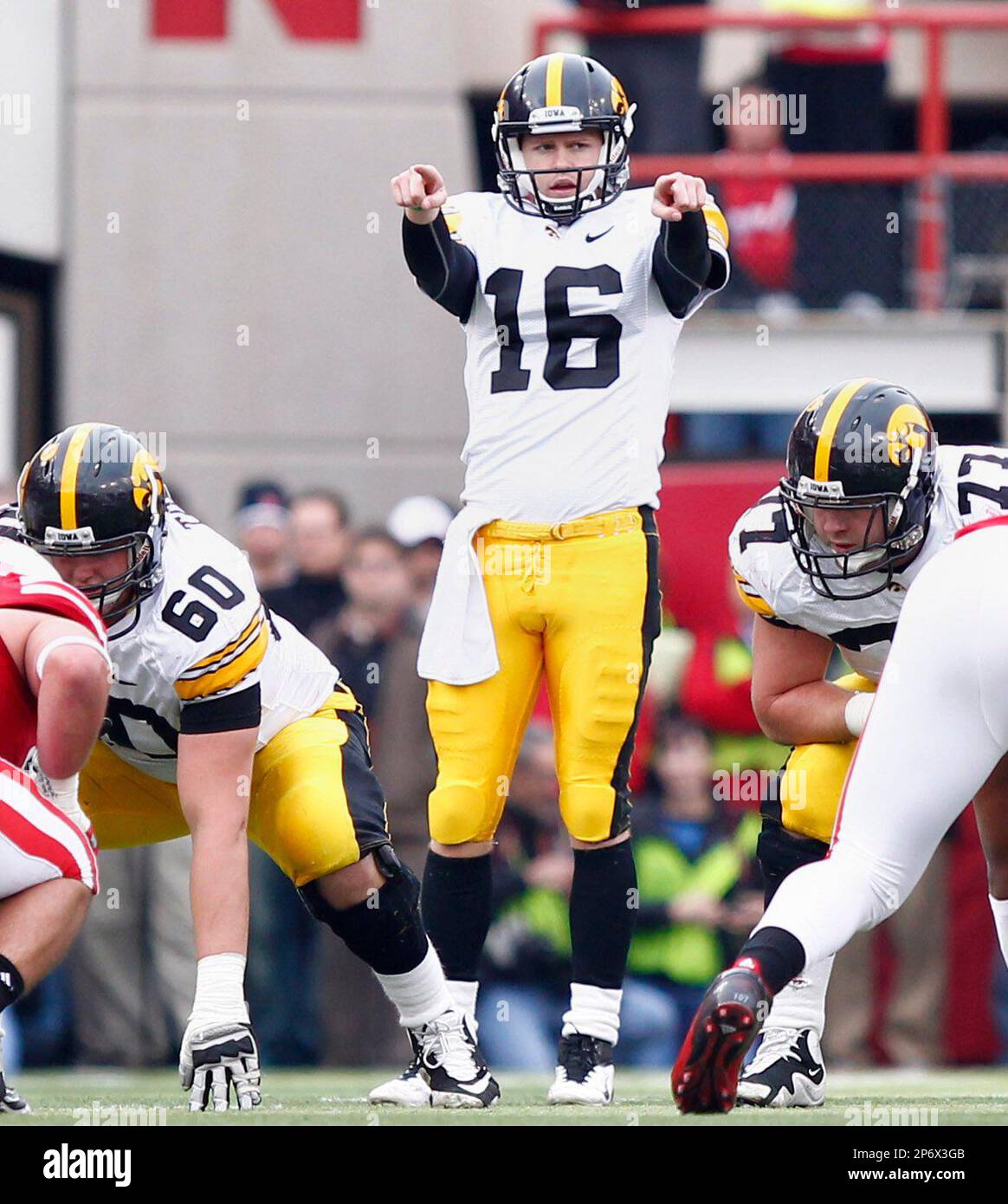 November 25, 2011: Iowa quarterback James Vandenberg (16) in action ...
