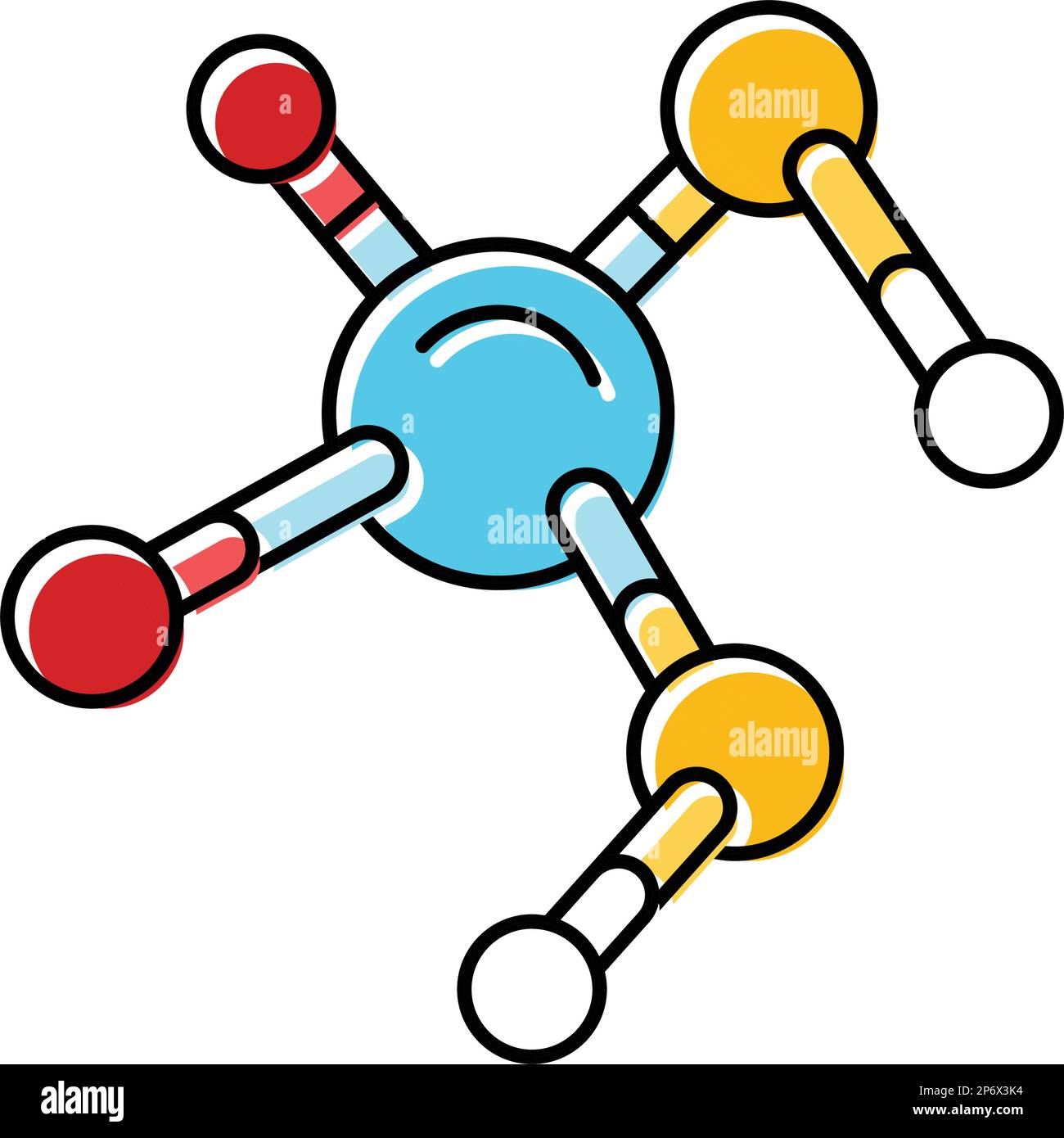 molecule chemistry color icon vector illustration Stock Vector Image ...