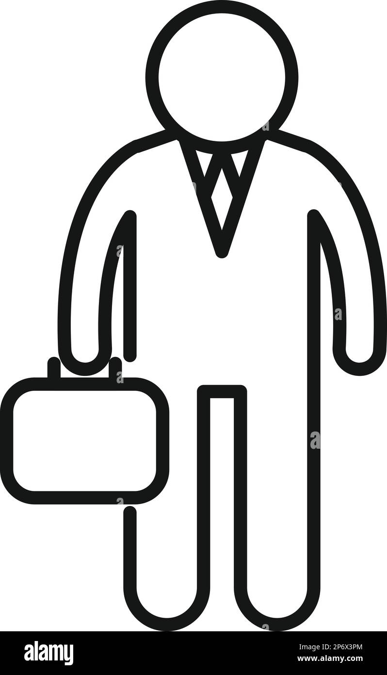 Team manager icon outline vector. Human work. Person job Stock Vector ...