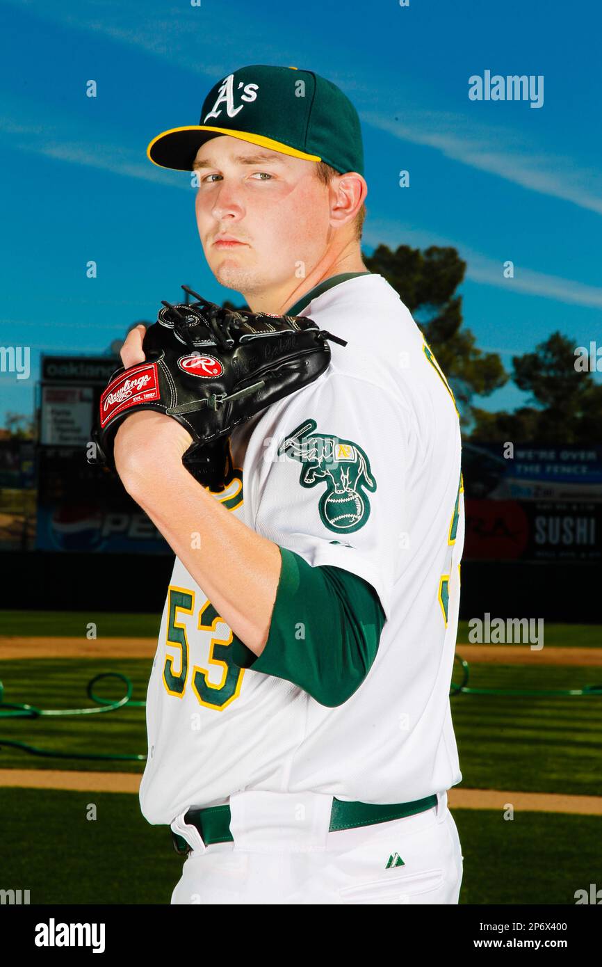 Oakland A's Trevor Cahill poses for a portrait at Phoenix Municipal ...