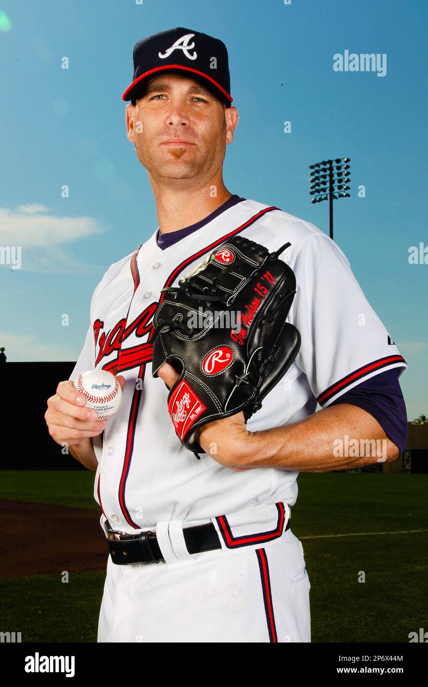 Atlanta Braves Tim Hudson poses for a portrait at Champion Stadium at ...