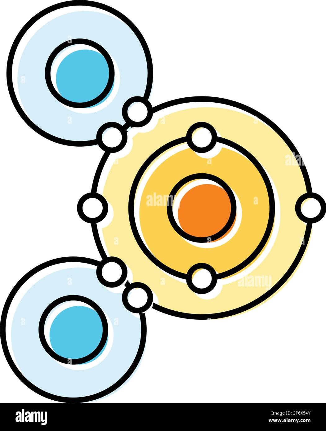 atom molecular structure color icon vector illustration Stock Vector ...