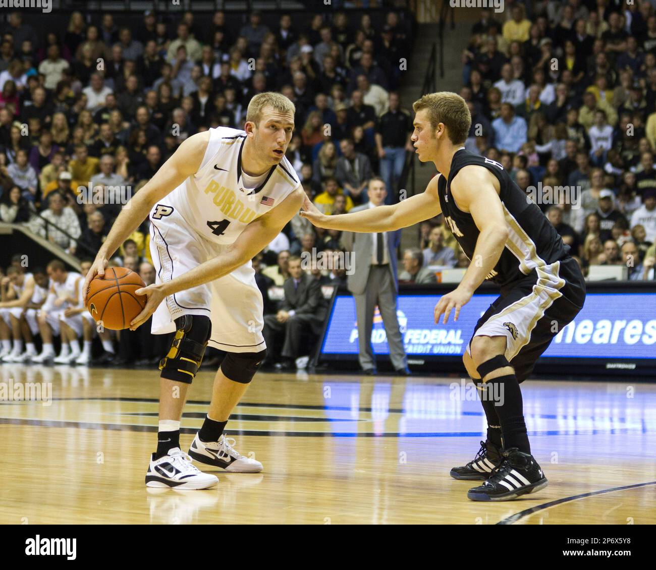 November 23 2011: Purdue Boilermakers forward Robbie Hummel sets up at ...