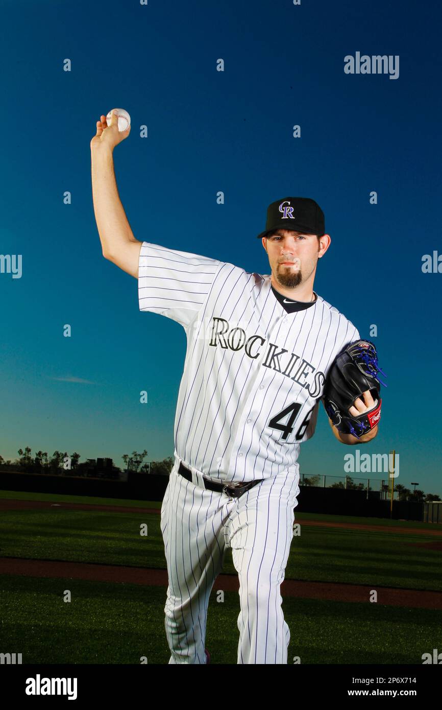 Colorado Rockies Jason Hammel poses for a portrait on March 3,2011 at ...