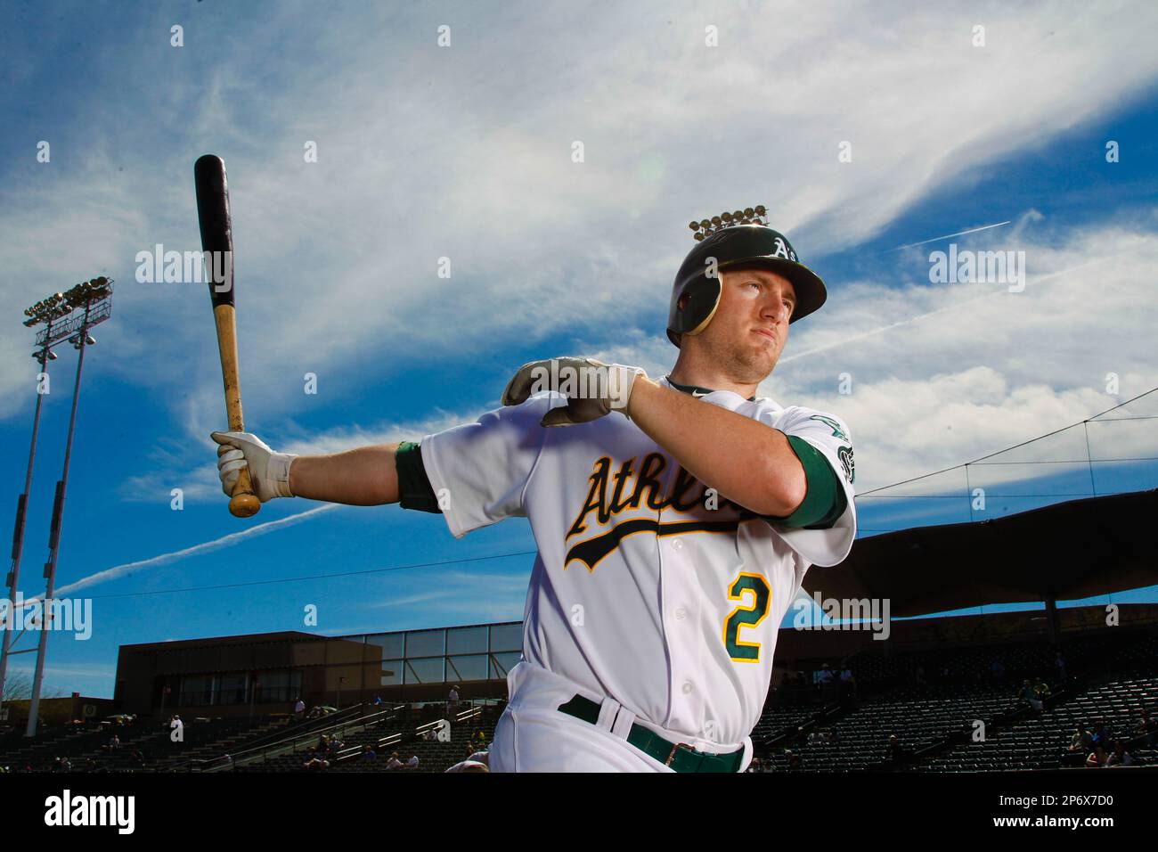 Oakland A's Cliff Pennington poses for a portrait at Phoenix Municipal ...
