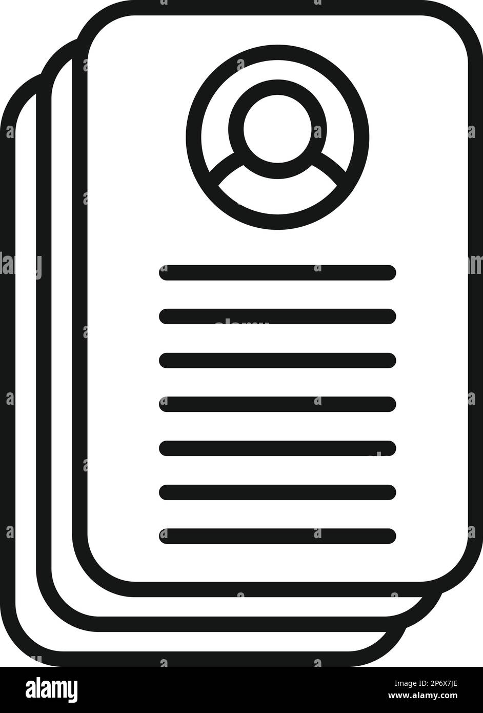 Office papers icon outline vector. Human work. Team person Stock Vector ...